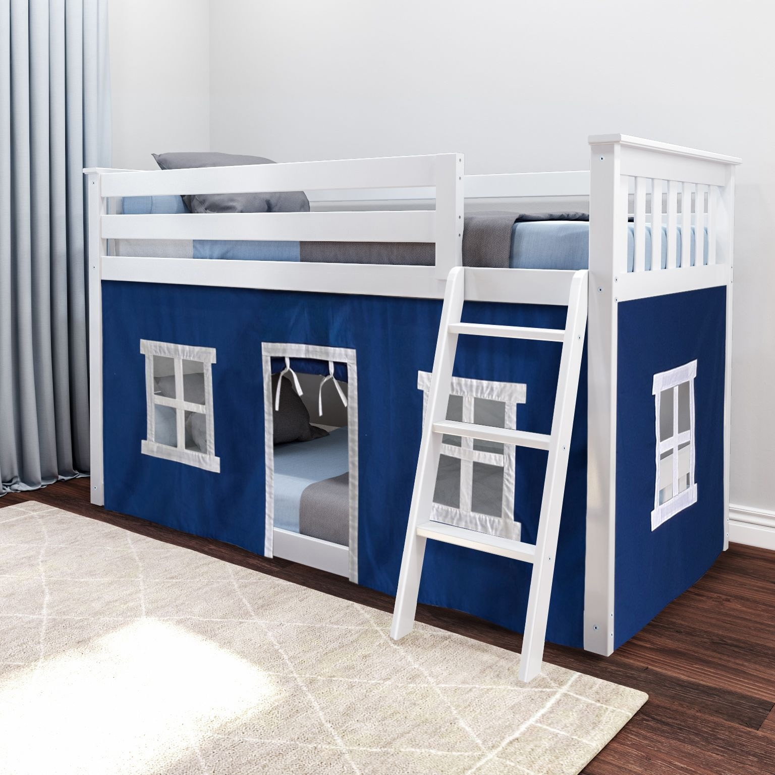 Maxwood Furniture, Inc. Max and Lily Twin over Twin Low Bunk with ...
