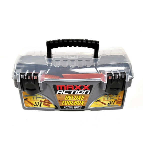 Maxx Action Kids & Toddlers 18-Piece Construction Tool Box Set, 4+ Yrs ...