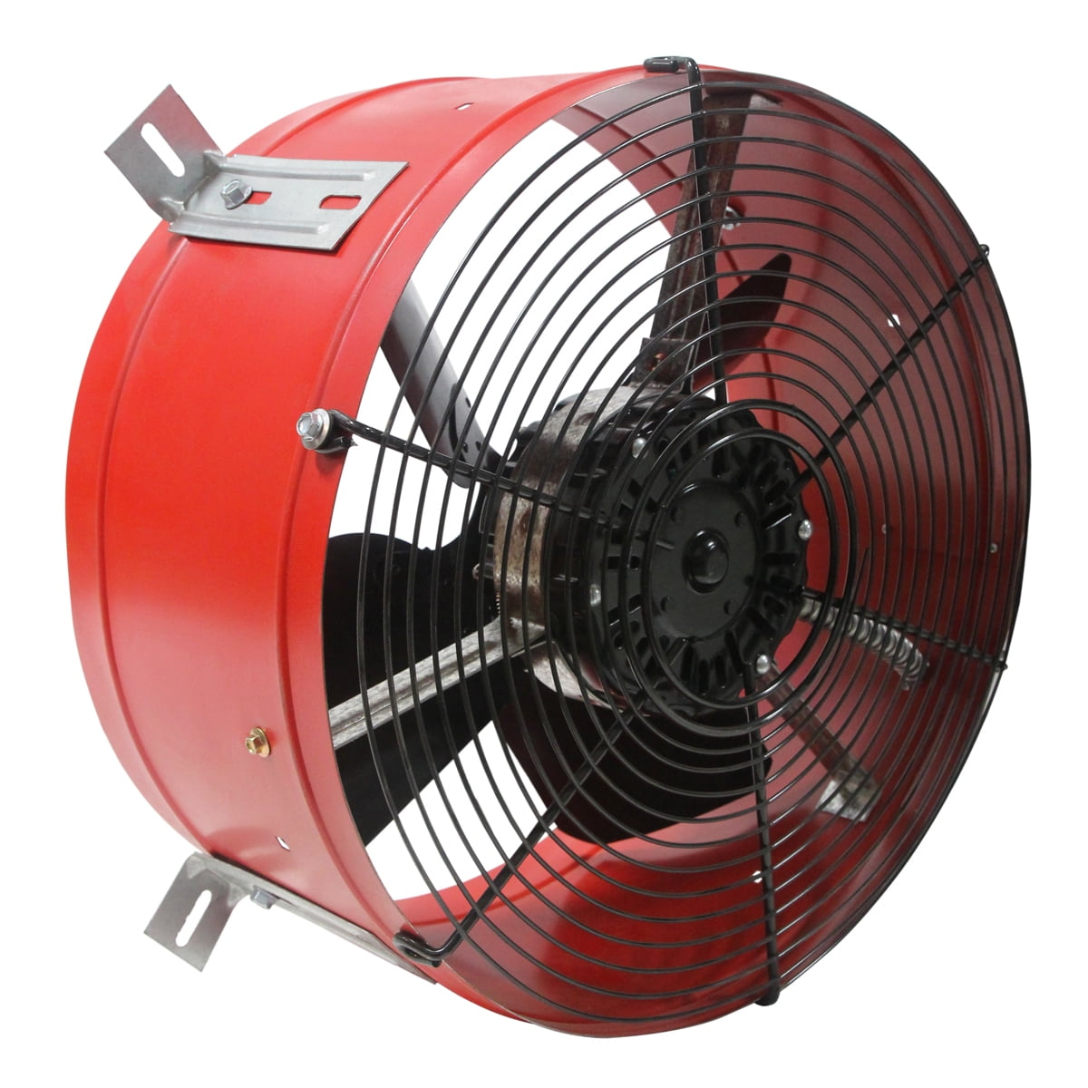 Maxx Air 1300 CFM Galvanized Steel Attic Exhaust Fan, Red, Thermostat ...