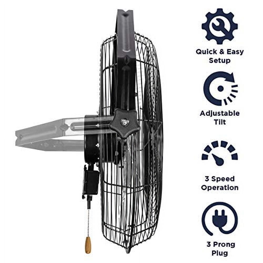 Maxx Air Wall Mount Fan | 18" Commercial Grade Fan for, Garages, Shop ...