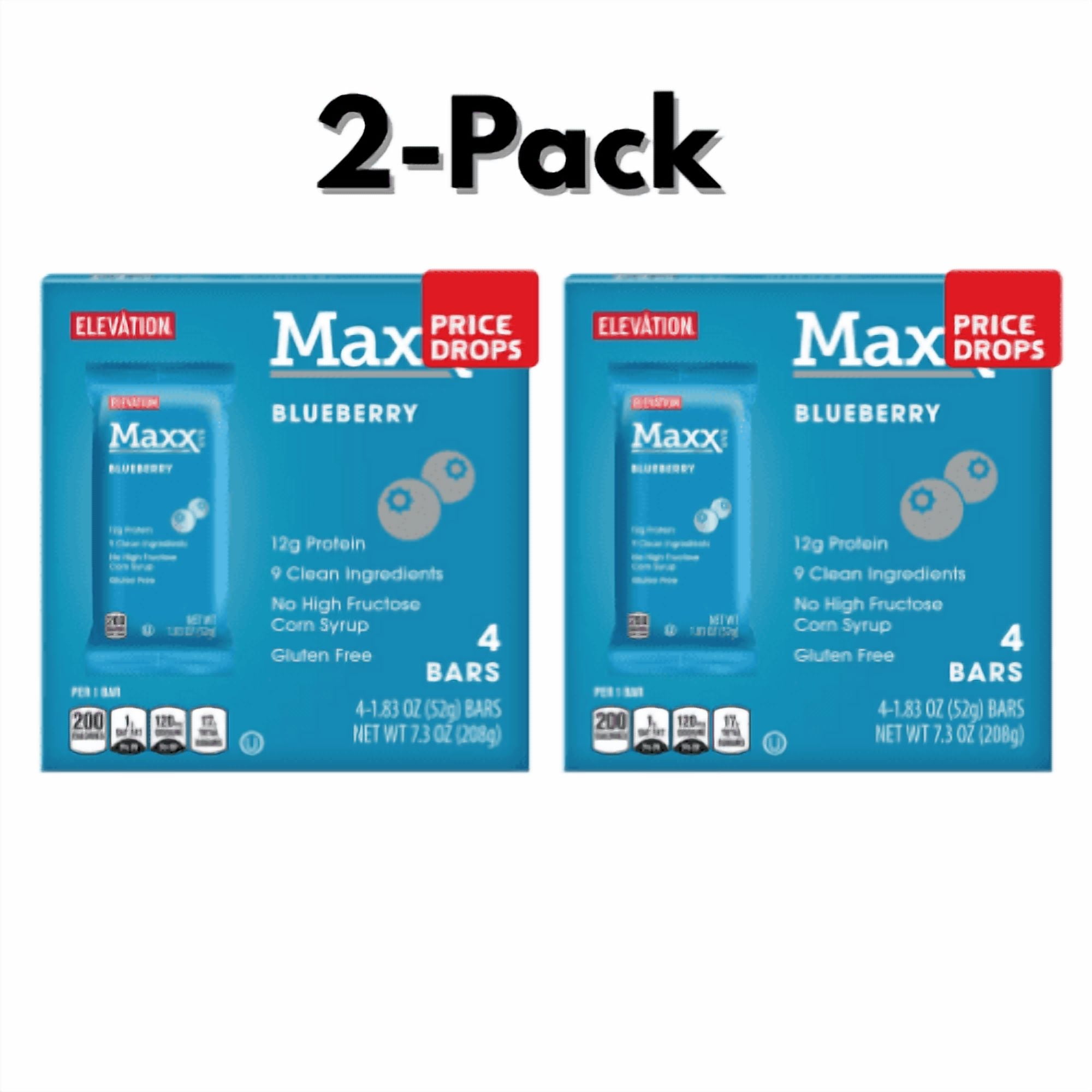 Maxx Blueberry Bars 2-Pack (4 Bars Each),7.3 oz - Walmart.com