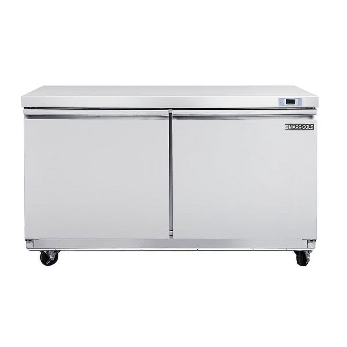 Maxx Cold Double Door Undercounter Freezer, 61"W, 14.1 cu. ft. Storage ...