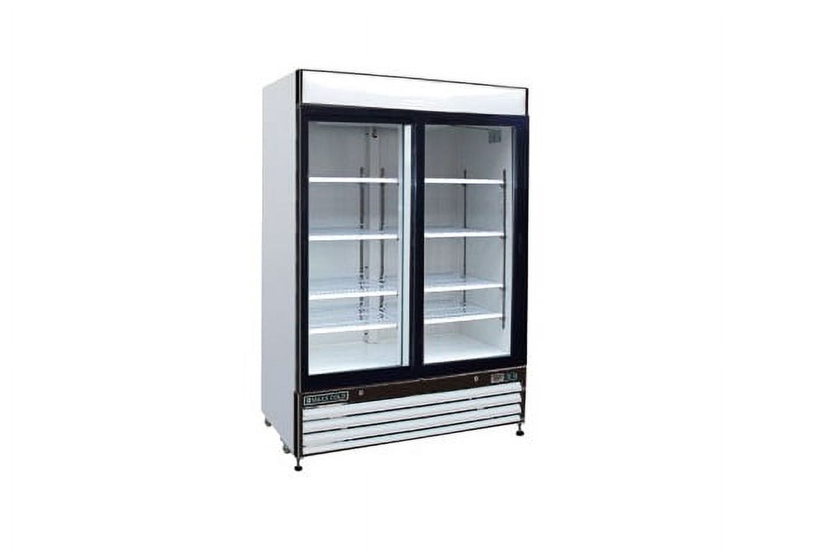 "Maxx Cold 48 cu. ft. Double Glass Door Merchandiser Refrigerator with ...