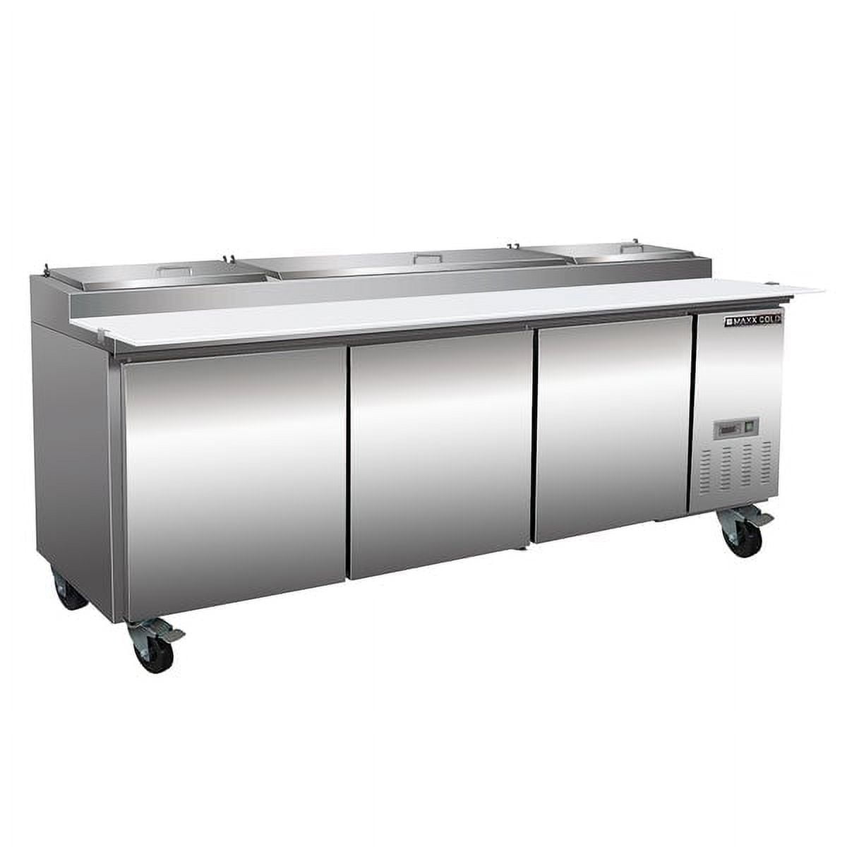 MXSPP92HC Stainless Steel Kitchen Cooking Food Station Pizza Prep Table ...
