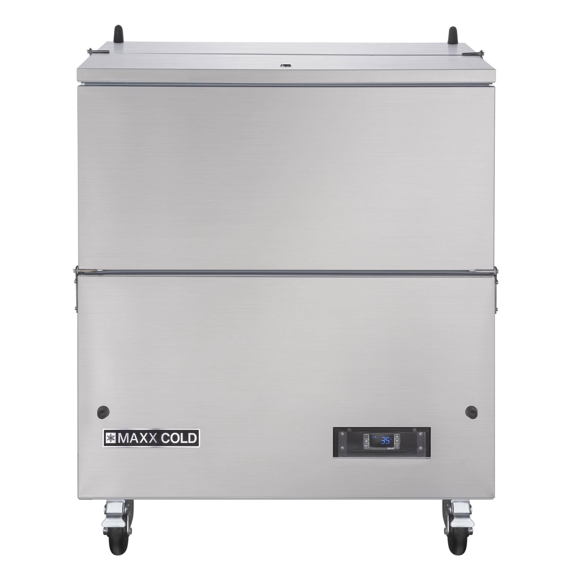 "Maxx Cold Large Refrigerated Milk Cooler, 34""W, Holds 8 Milk Crates ...