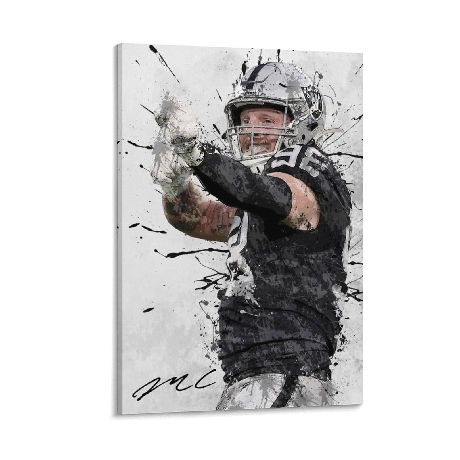 Maxx Crosby American Football Players Sports Celebrity Canvas Wall Art ...