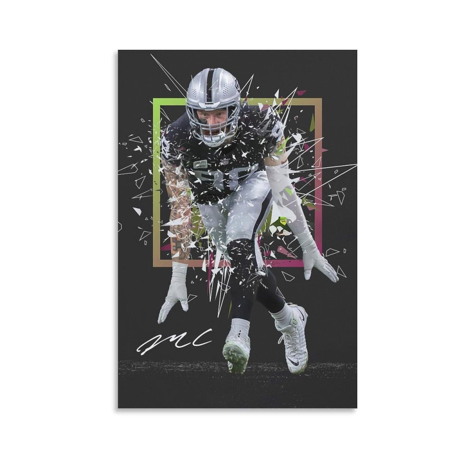 Maxx Crosby American Football Players Sports Celebrity Canvas Wall Art ...