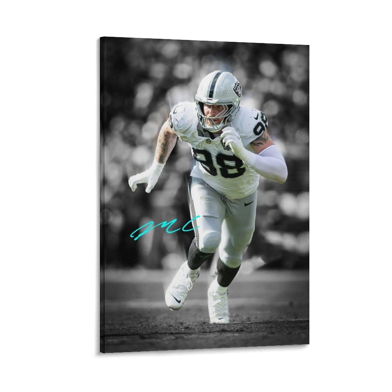 Maxx Crosby American Football Players Sports Celebrity Canvas Wall Art ...