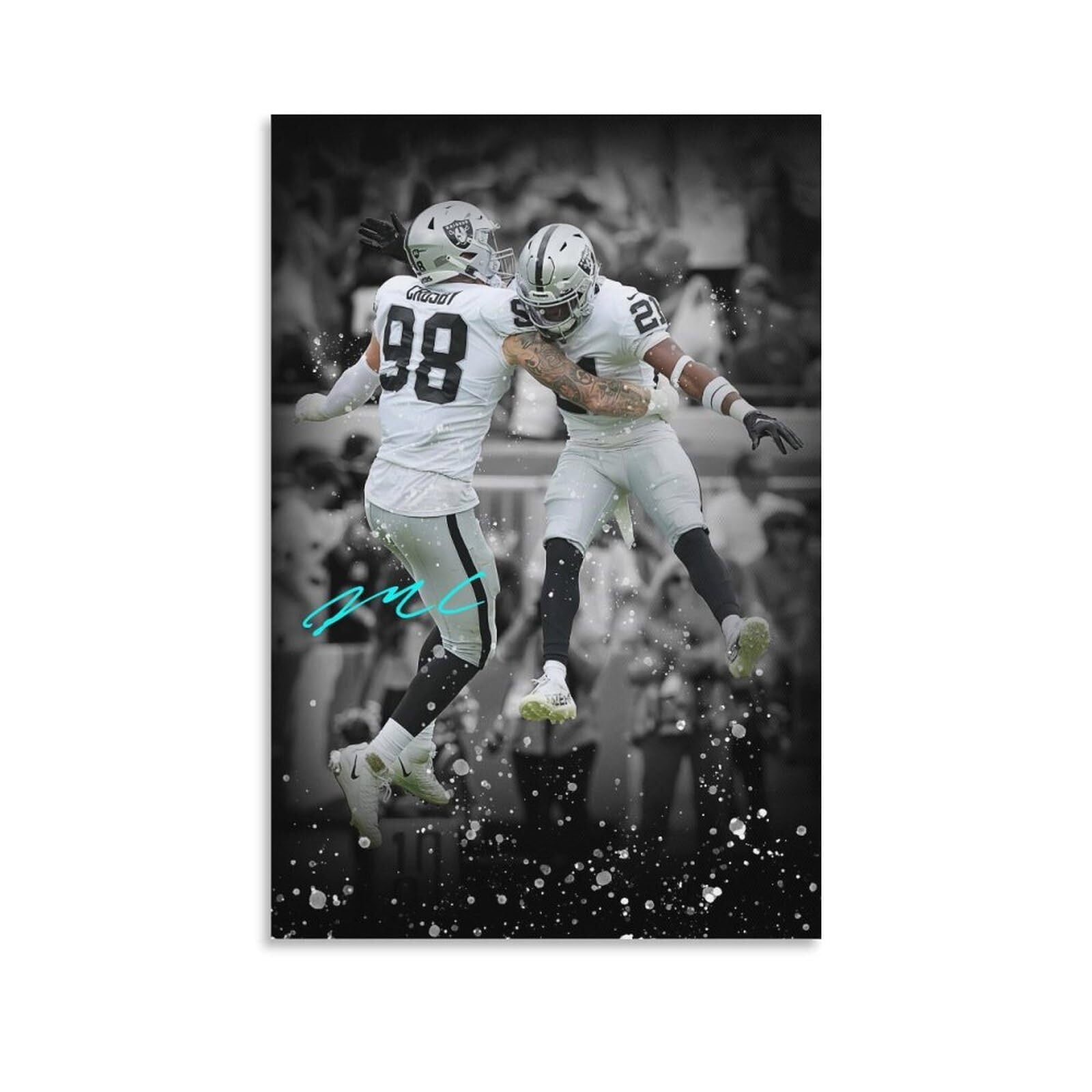 Maxx Crosby American Football Players Sports Celebrity Canvas Wall Art ...