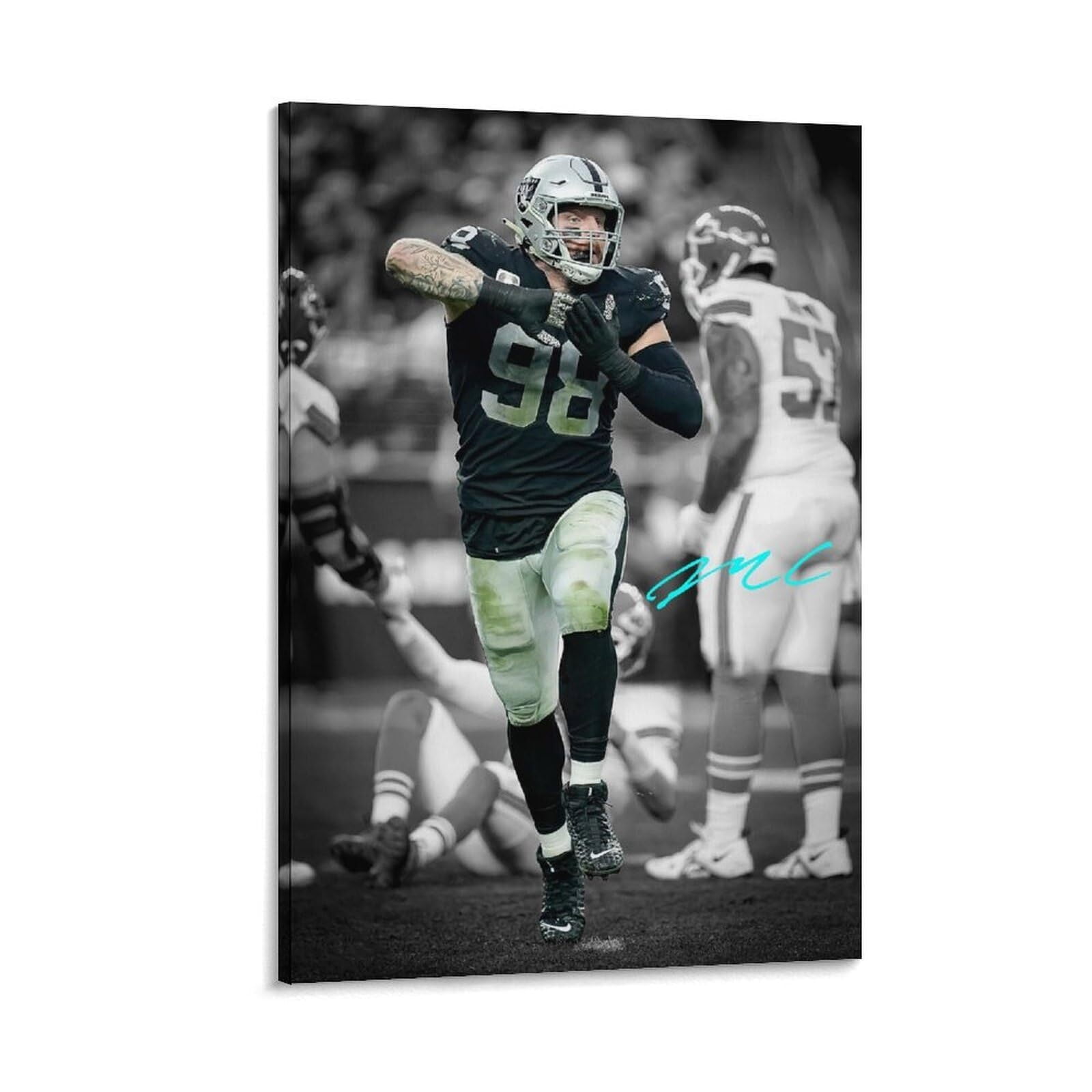 Maxx Crosby American Football Players Sports Celebrity Canvas Wall Art ...
