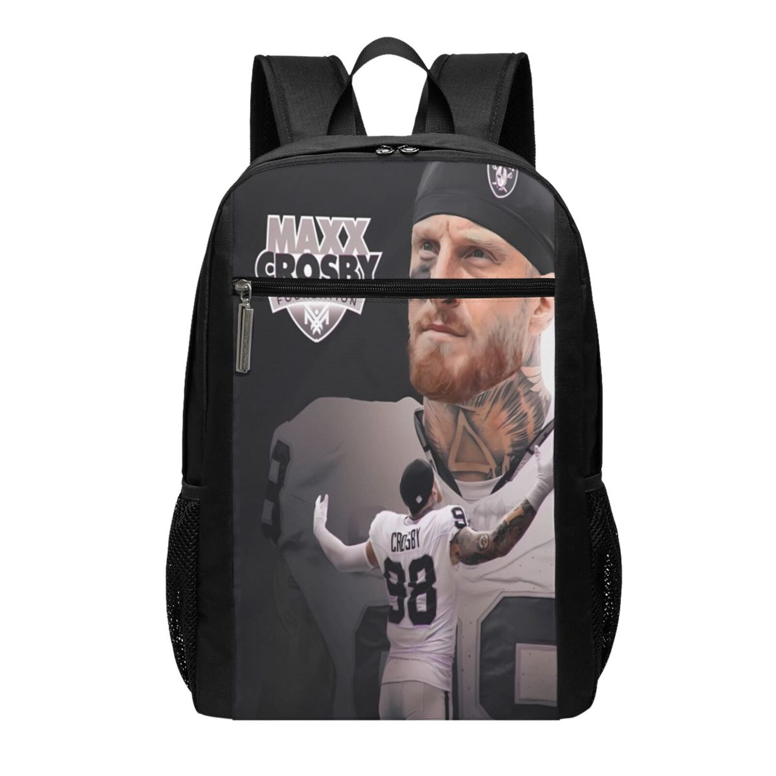 Maxx Crosby Custom Simple Casual Sports Backpack, Football Team Logo ...