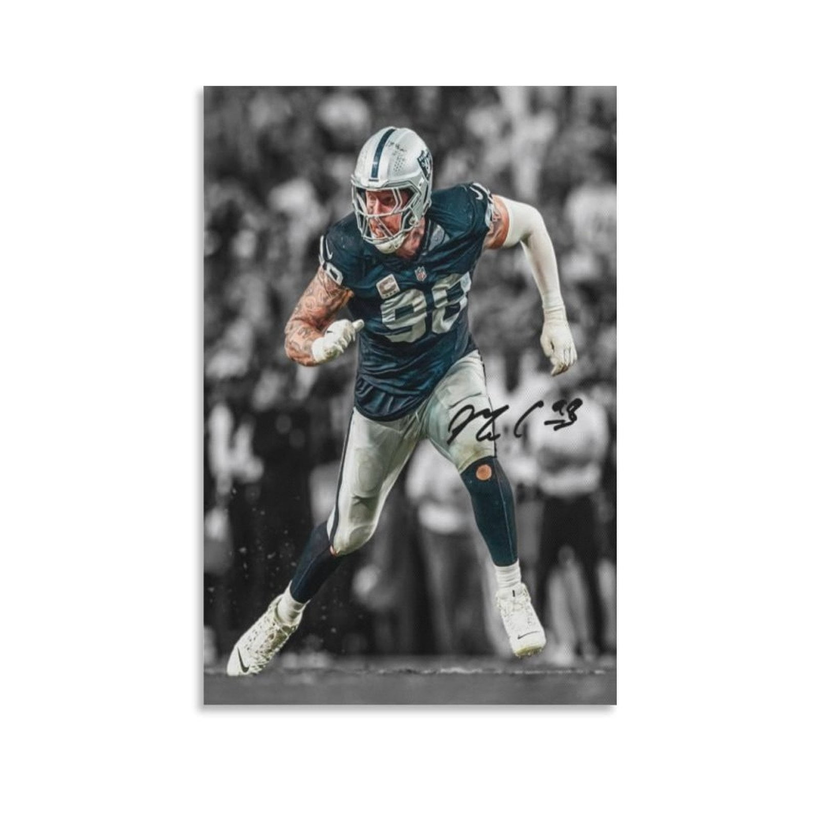Maxx Crosby Signed Poster Room Aesthetic Poster Print Art Wall Painting ...