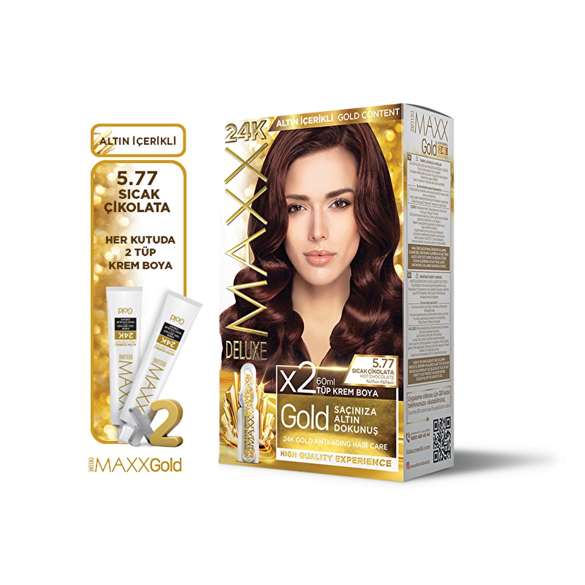 Maxx Deluxe Golden Beauty Hair Dye 5.77 Hot Chocolate - Walmart.com