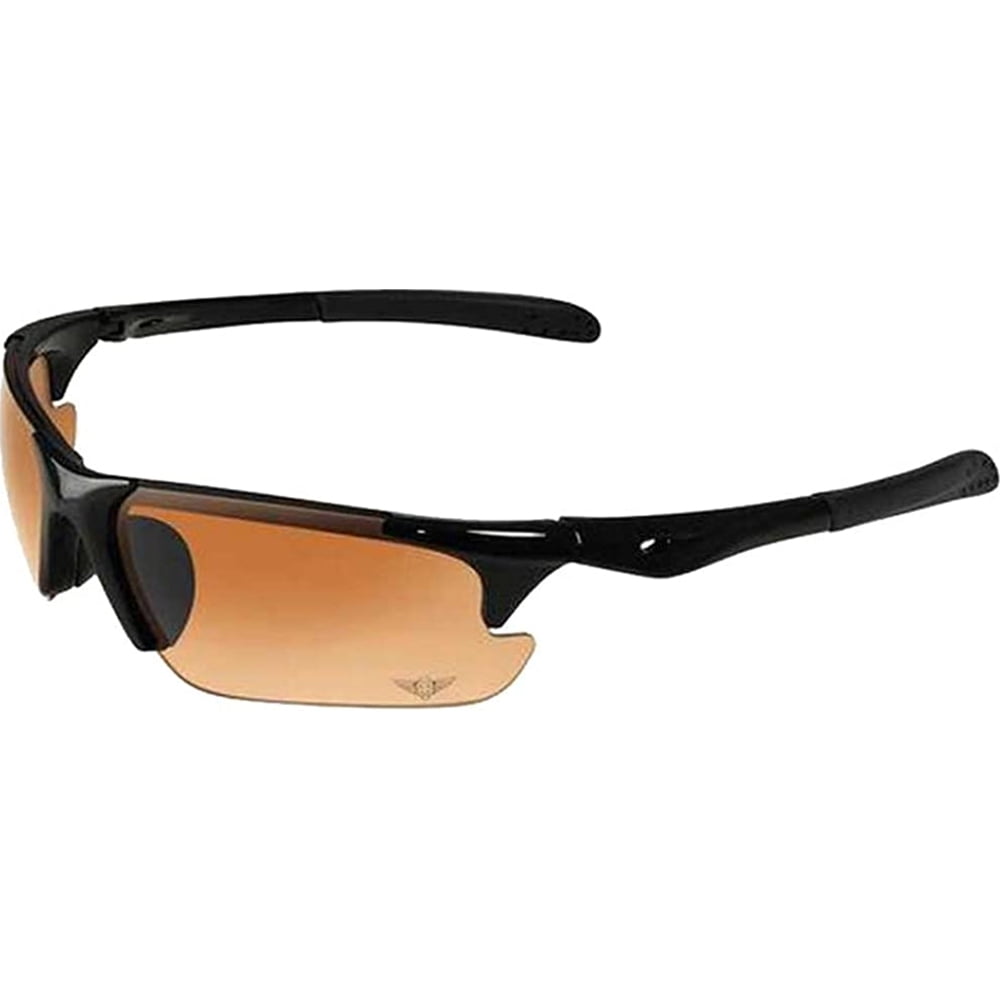 Maxx HD Rough Rider #11 Sunglasses Black Frame Amber Lens - Walmart.com