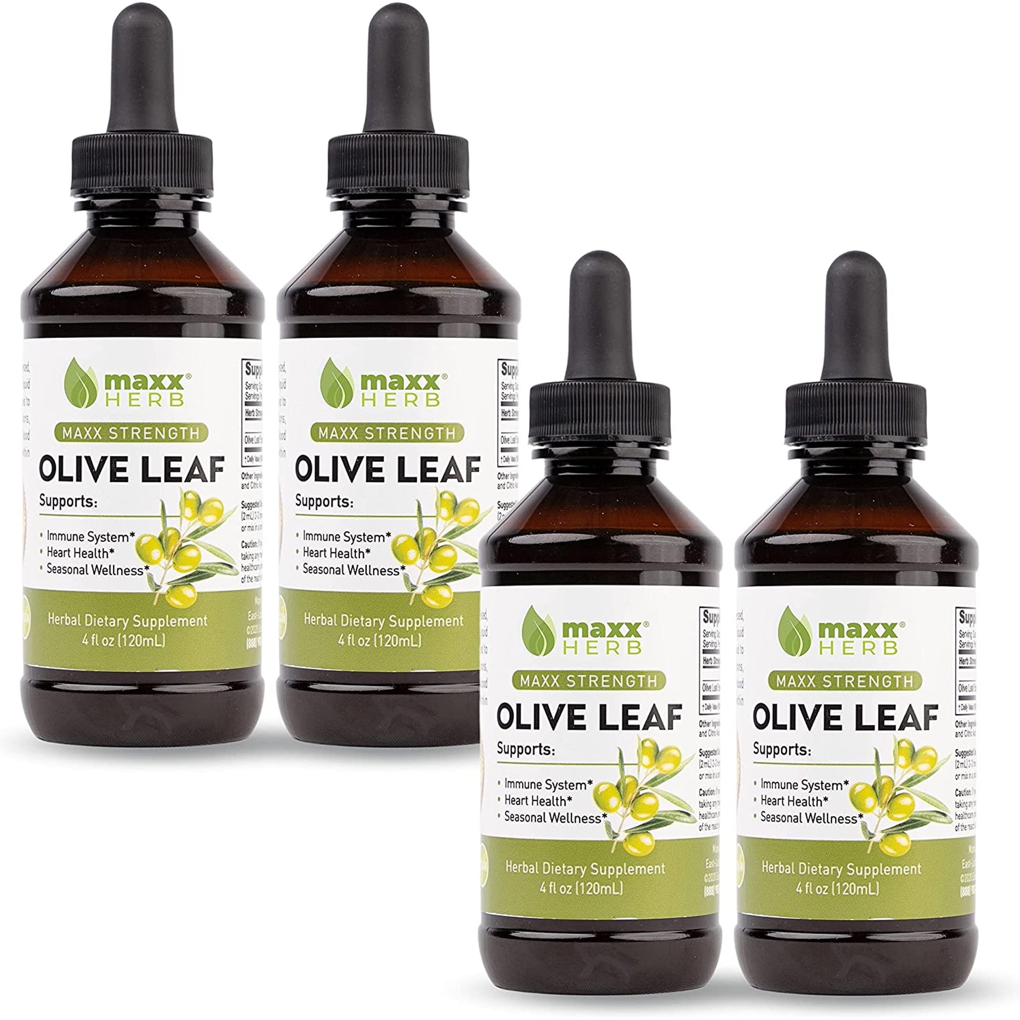 Maxx Herb Olive Leaf Extract Liquid Tincture for Heart Health & Immune ...