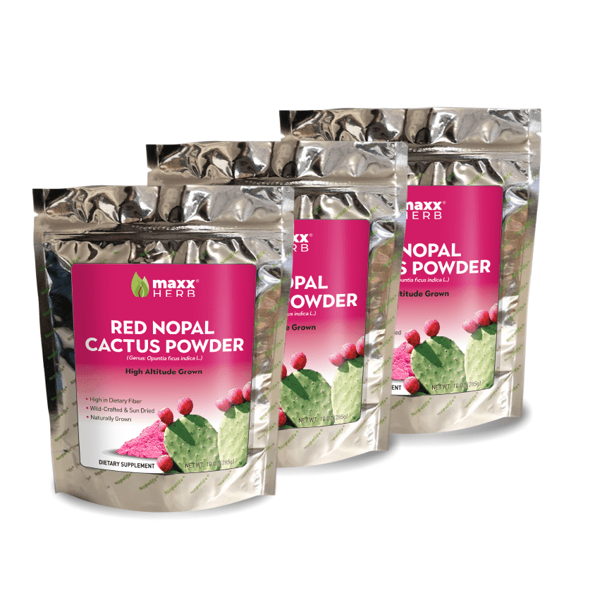 Maxx Herb Red Nopal Cactus Fruit Powder, High in Fiber, 10oz 3 Pack ...