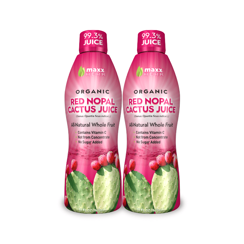 Maxx Herb Organic Red Nopal Cactus Prickly Pear Juice, Pure Super ...