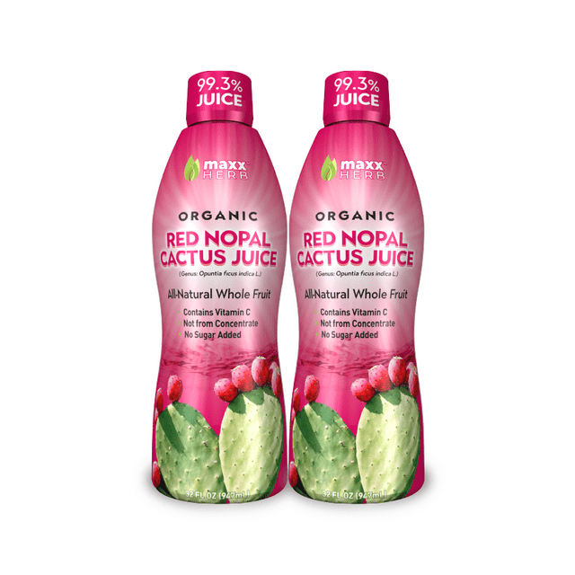Maxx Herb Organic Red Nopal Cactus Prickly Pear Juice, Pure Super ...