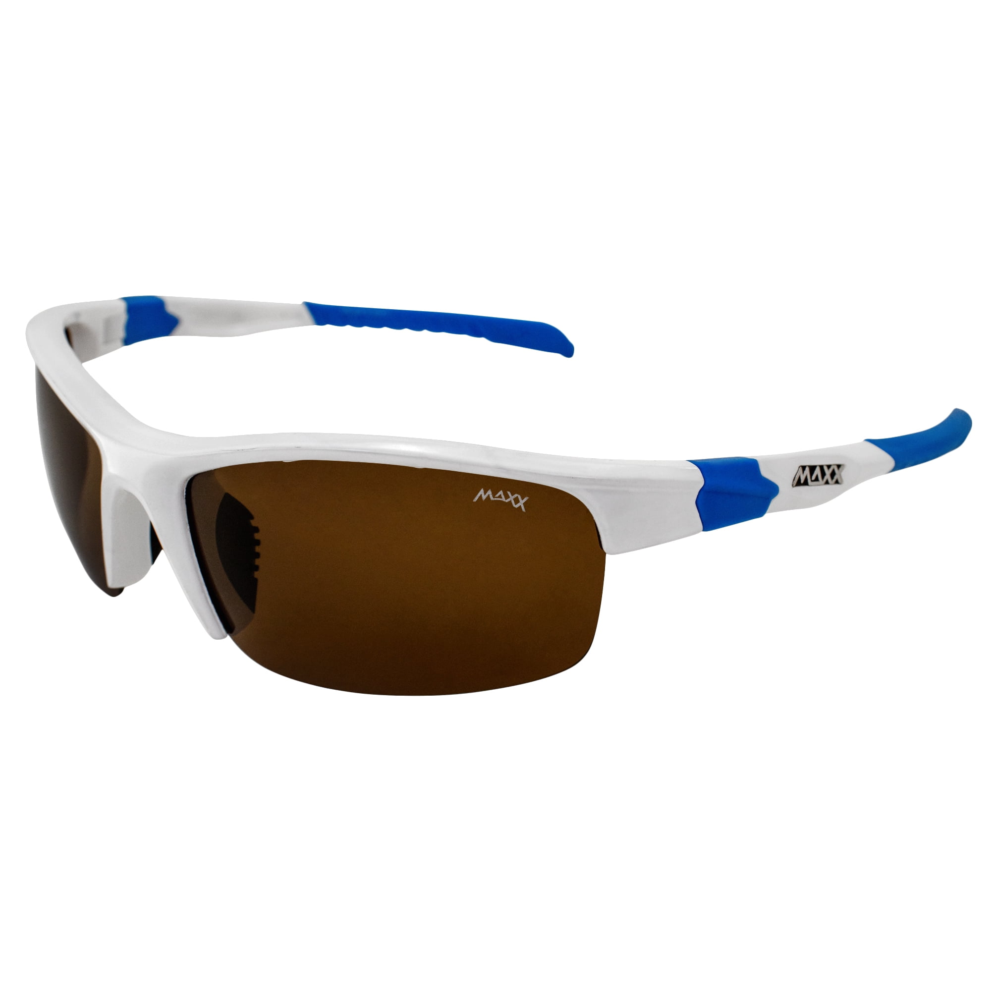 Maxx Switchback Sport Golf Motorcycle Riding Sunglasses White with Blue ...