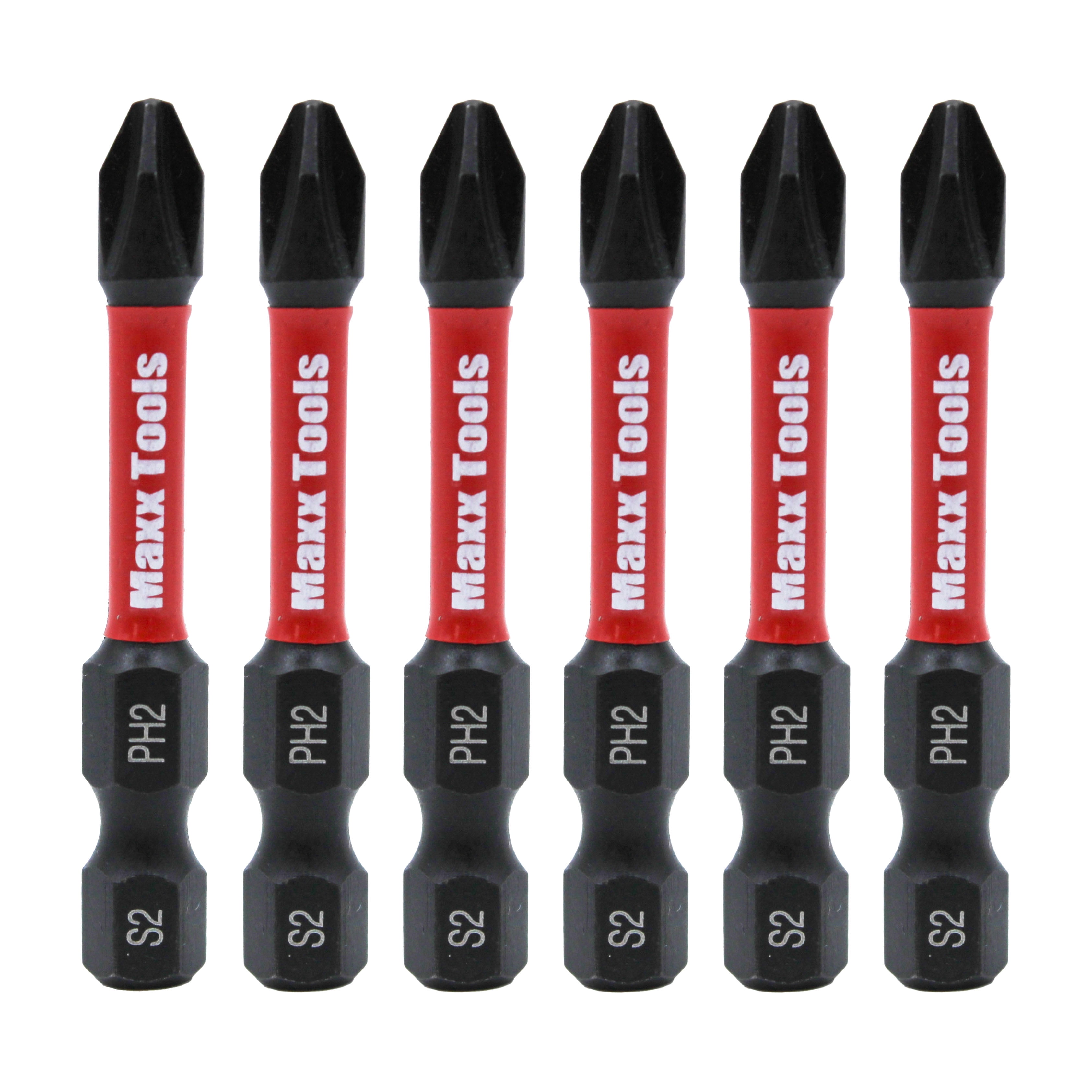 Maxx Tools - 2 in. Magnetic #2 Phillips Driver Bit - 6 pack - Walmart.com