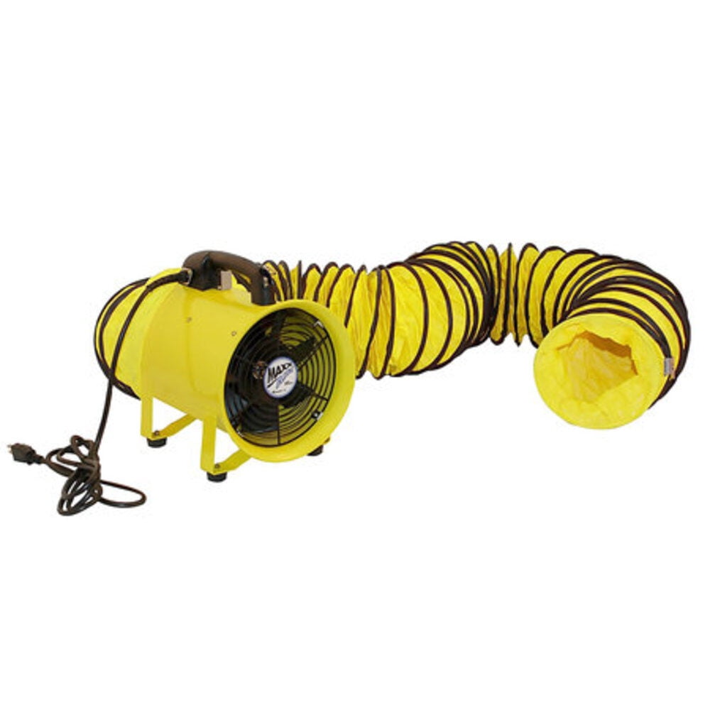MaxxAir HVHF 12COMBO Heavy Duty 12" Cylinder Fan with 20' Vinyl Hose ...