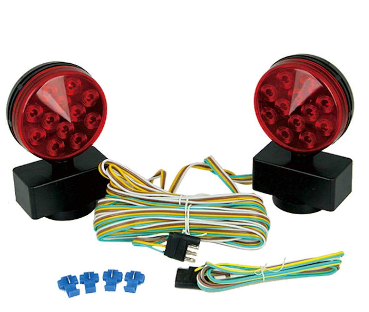 MaxxHaul 12V LED Towing Lights, Magnetic Base, DOT Compliant, 20 ...