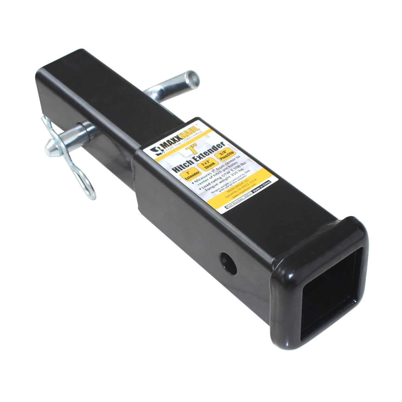 MaxxHaul 50833 2 x SSF20 2 inch Trailer Hitch Receiver Extender 7 inch ...