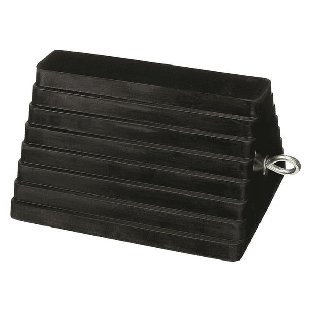 MaxxHaul 80681 Solid Rubber Heavy Duty Wheel Chock with Eyebolt, 2 Pack ...