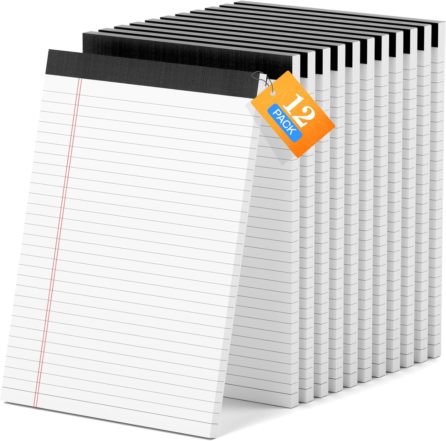 MaxxMarket 12 Pack of Legal Pads 8.5 x 11 Wide Ruled Writing Pads 8.5 ...
