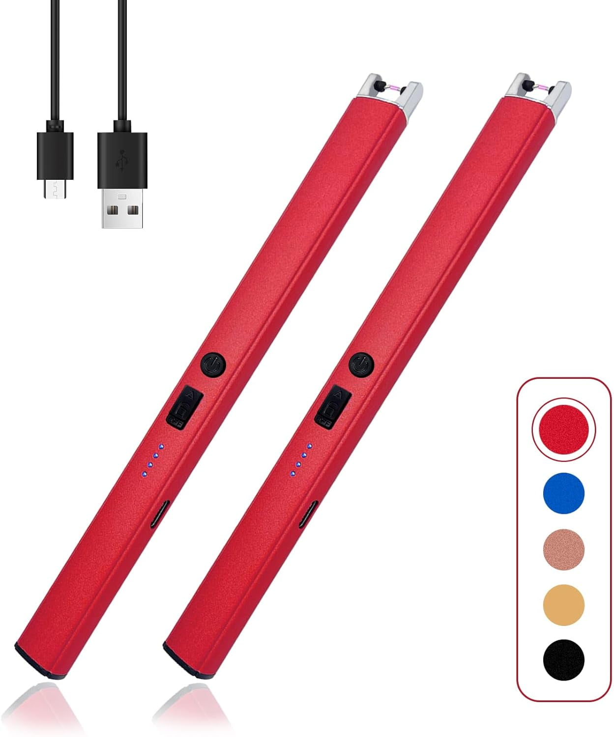 MaxxMarket 2 PCS Candle Lighter,Windproof Flameless Electric Lighter ...