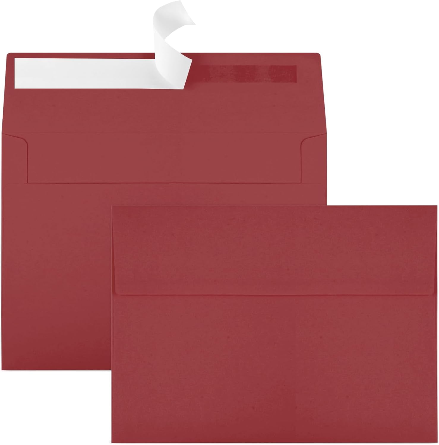 MaxxMarket 50 Packs Wine Red 5x7 Envelopes 5x7, Deep Red Color A7 ...