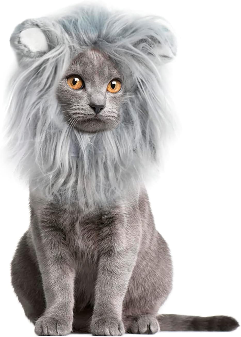 MaxxMarket Lion Mane Wig for Cats and Dogs, Funny Pet Cat Costumes for ...