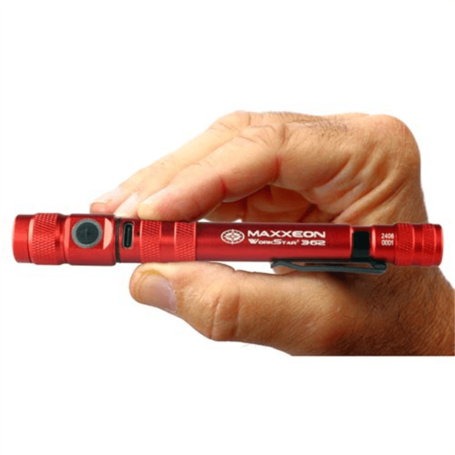 Maxxeon WorkStar 362 Rechargeable LED Zoom Penlight/Inspection Light ...