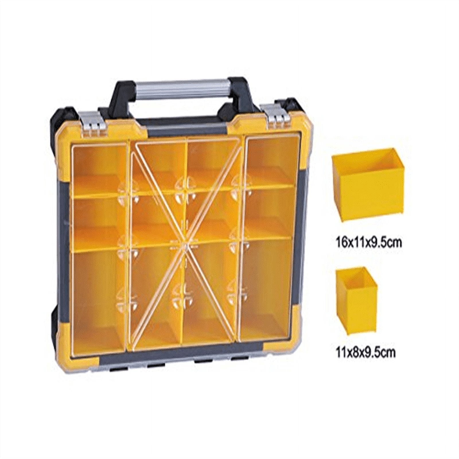 Maxxhaul HL3086-B Heavy Duty Plastic Organizer Box with 12 Removable ...