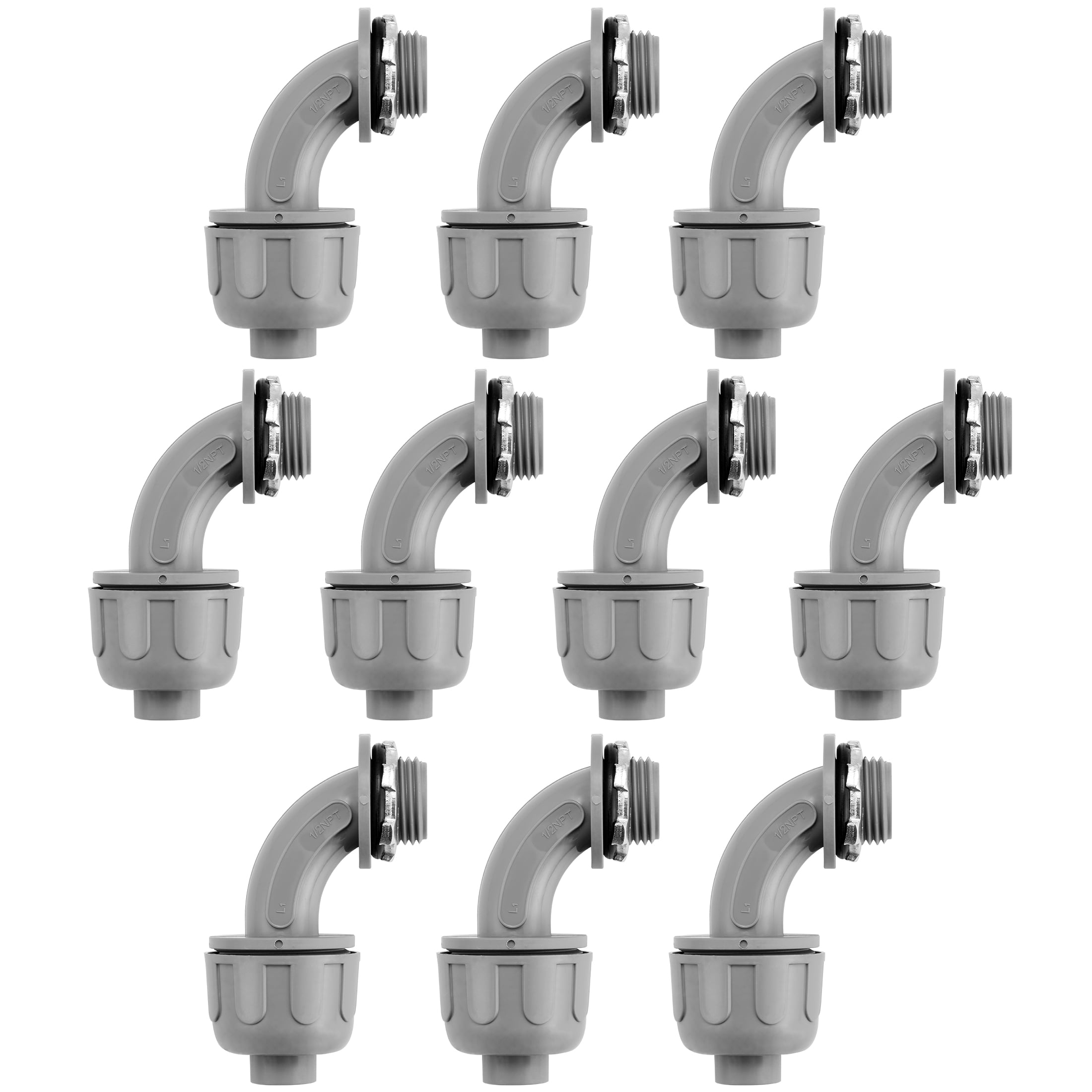 Maxxima 1/2 in. NPT Liquid Tight Connectors, 90 Degree Non Metallic ...