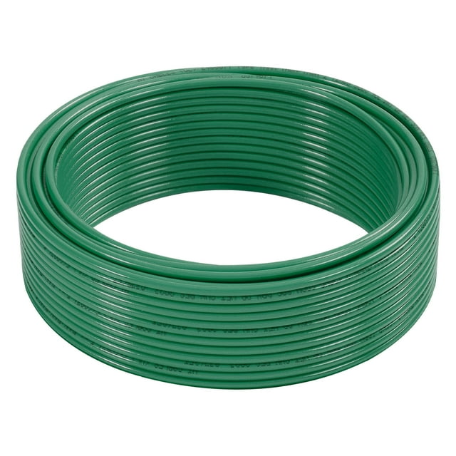 Maxxima 100 Ft. 14 AWG Green THHN Stranded Copper Electrical Wire, 600V ...