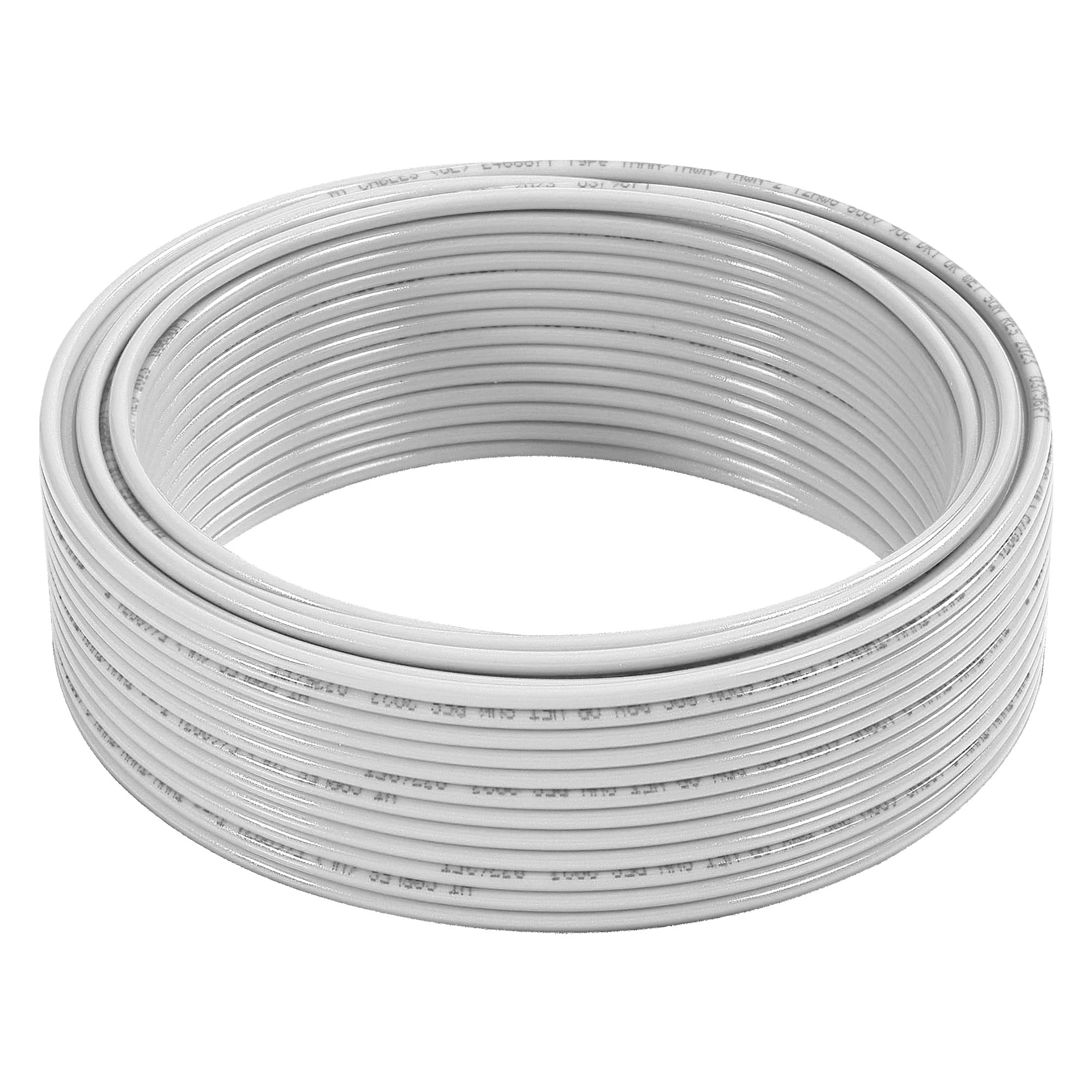 NTE Electronics WH24-09-500 Hook Up Wire 300V 24 Gauge Stranded 500' White - Walmart.com