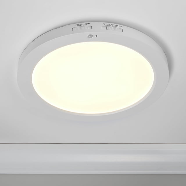 Maxxima 12 in. Round PIR Motion Sensor LED Ceiling Light Fixture, Flush ...