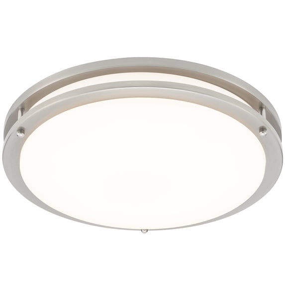 Maxxima 14 in. Satin Nickel LED Ceiling Mount Fixture w/ Motion Sensor ...