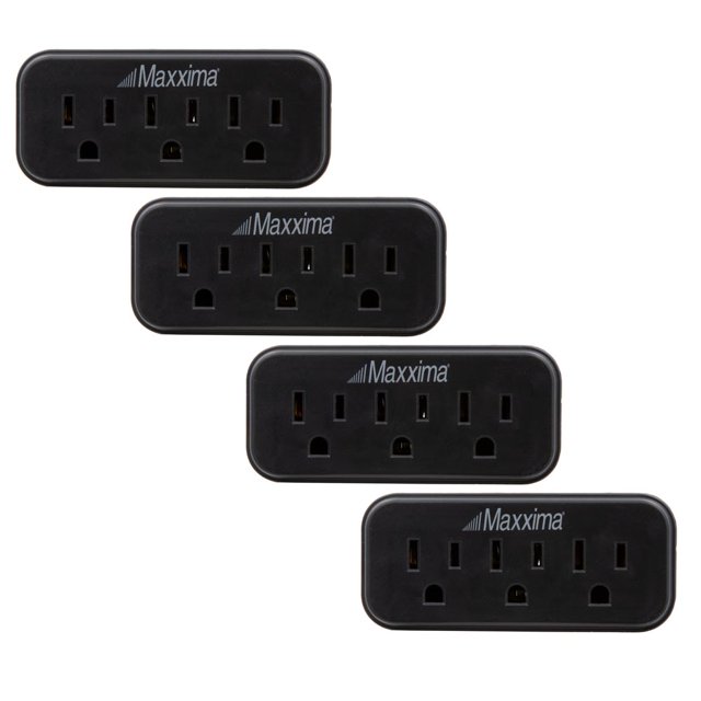 Maxxima 3 Grounded Multi Outlet Adapter Wall Plug - Outlet Extender ...