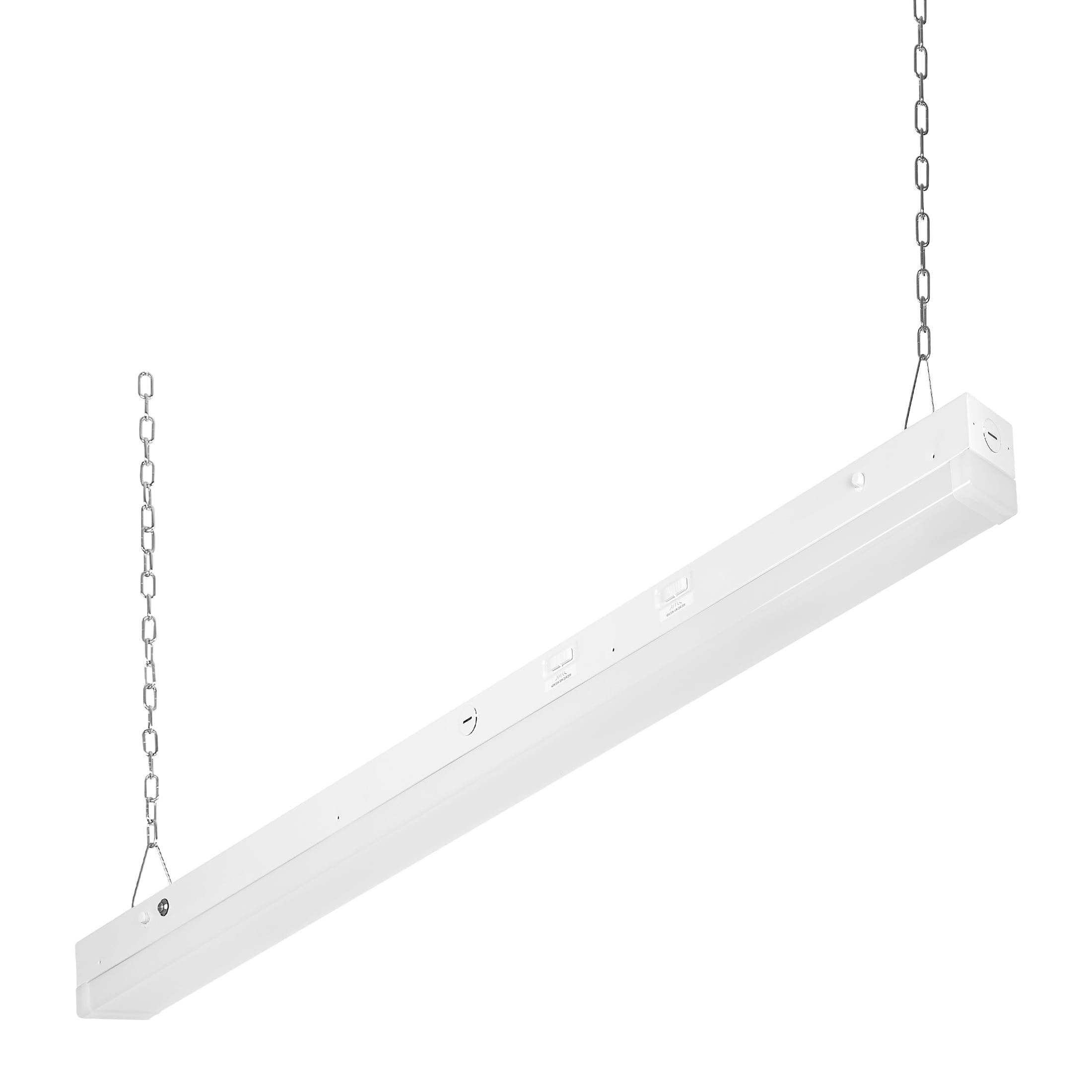 Maxxima 4 ft. LED Linear Strip Light Fixture with Emergency Battery ...