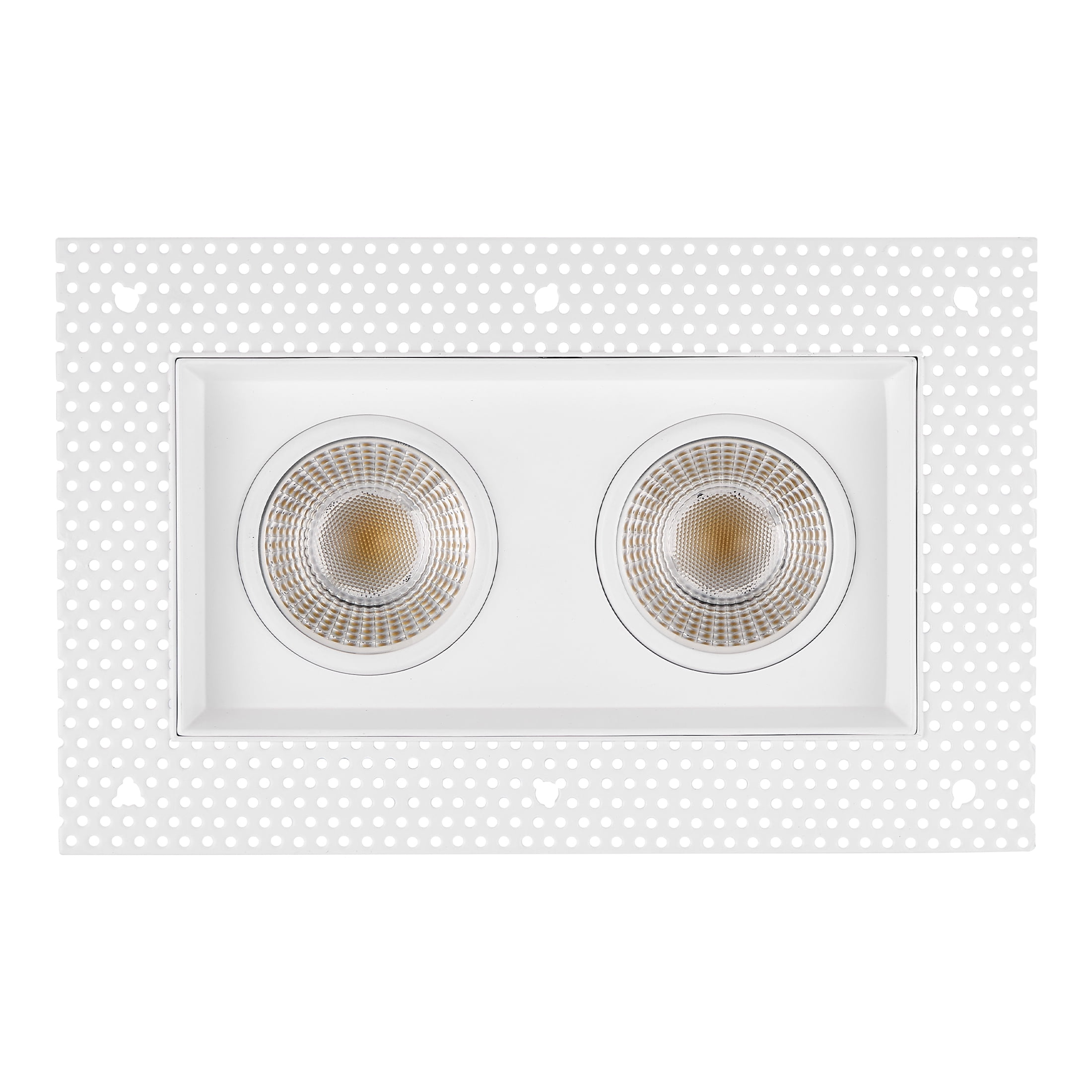 Maxxima 4 in. 2 Head Trimless LED Slim Square Recessed Anti-Glare ...
