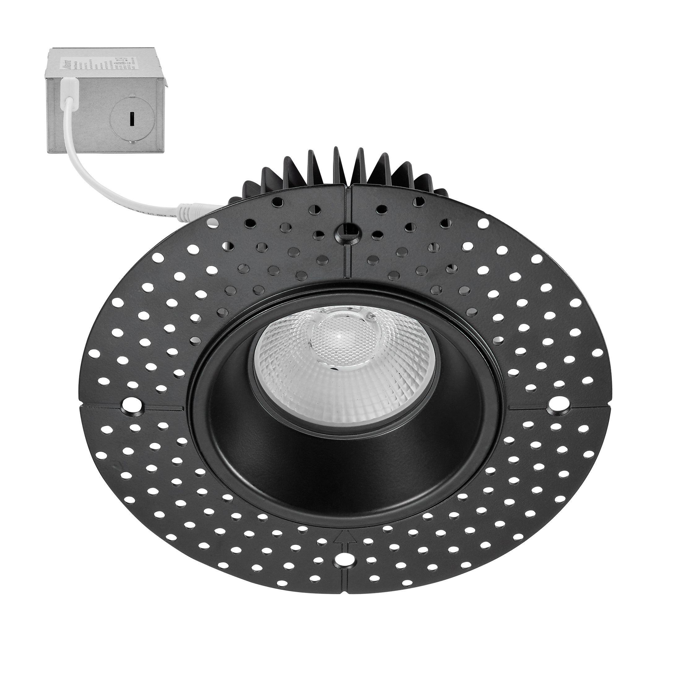 Maxxima 4 in. Slim Round Recessed Anti-Glare LED Downlight, Bronze Trim ...