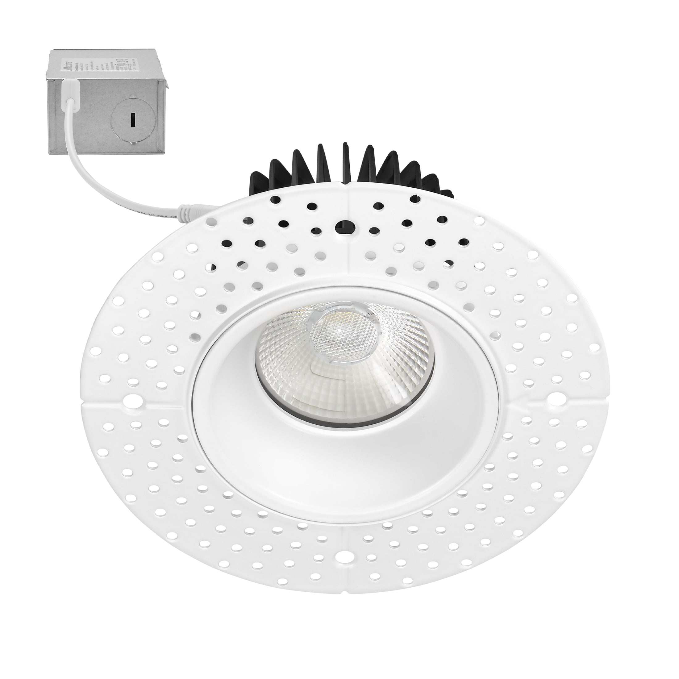 Maxxima 4 in. Trimless Ultra-Thin Recessed Anti-Glare LED Downlight ...