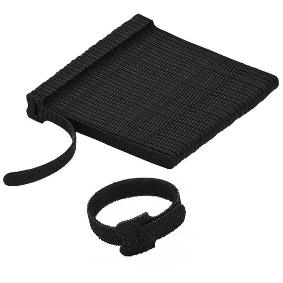 ONE-WRAP Cable Ties, 100Pk, 8 x 1/2" Black Cord Organization Straps ...