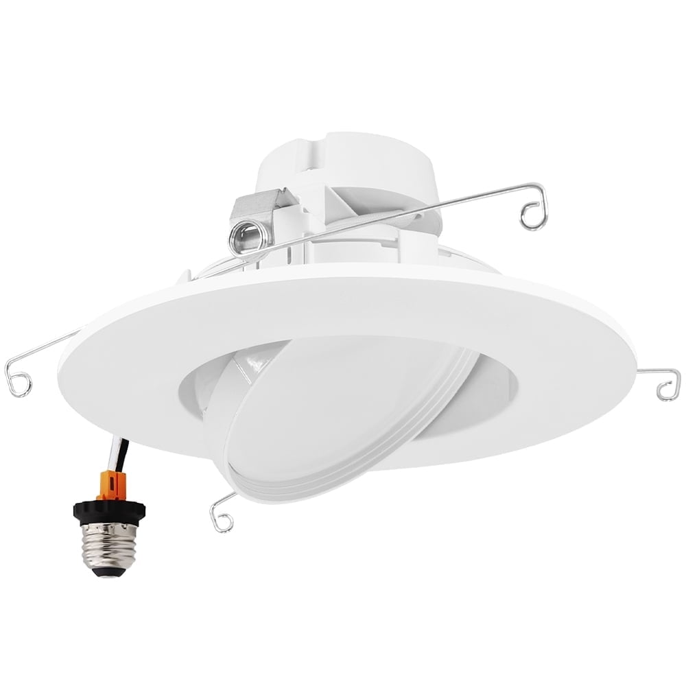 "Maxxima 5""-6"" LED Downlight Gimbal - Dimmable, 5 CCT, 1200 Lumens ...