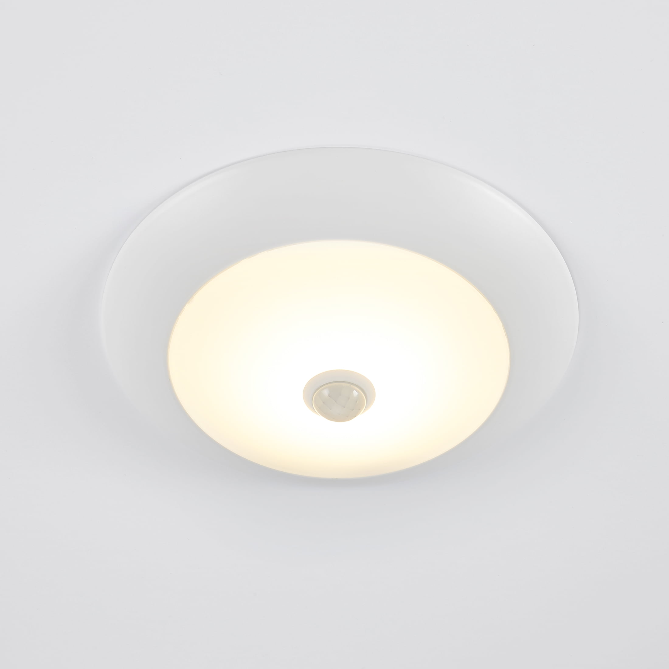 Maxxima 7 in. LED Motion Sensor Round Disk Light Ceiling Fixture, 5 CCT ...