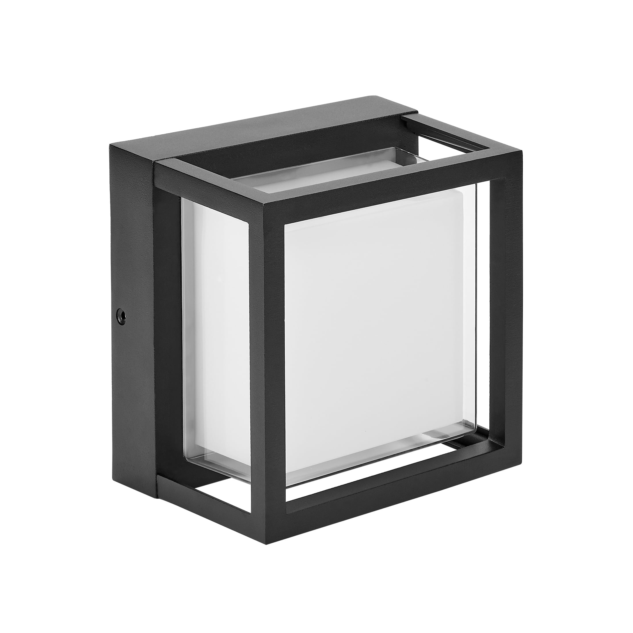 Maxxima Black Outdoor LED Wall Light with Clear Lens, Sconce, Modern ...