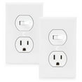 Maxxima Electrical Socket Switch & Outlet Combo, Single Pole, Decor ...