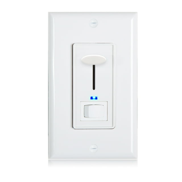 Maxxima Dimmer Electrical Light Switch - Featuring Blue Indicator Light ...